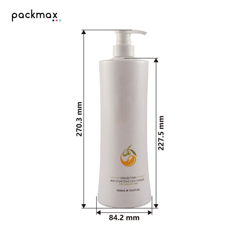 1000ml White Shampoo Bottle with Pump - Large Capacity Conditioner ...