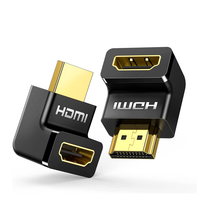 UGREEN HD-MI 90 and 270 Degree Right Angle Adapter Gold Plated High ...