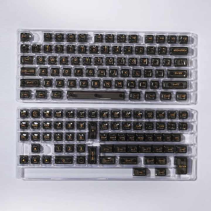 SA/KSA Transparent Crystal Keycaps - 132 Keys for Keyboard