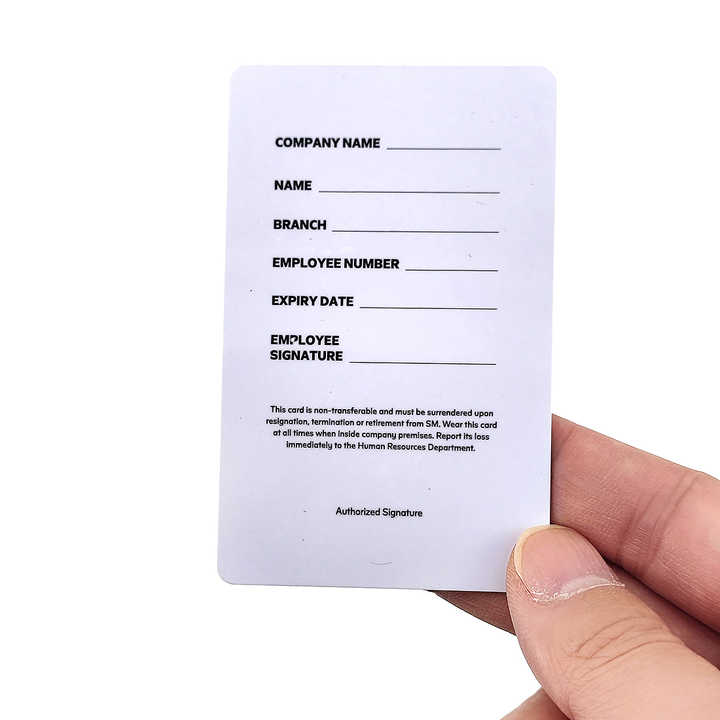 Identification Portrait Card RFID PVC Card with Punching 125Khz 13 ...