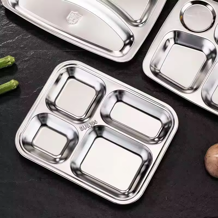 304 Stainless Steel Fast Food Plate - Eco-Friendly & Durable