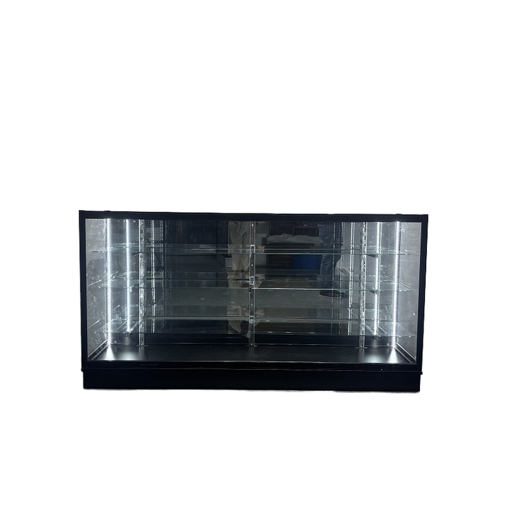 70'' Full Vision Glass Showcase Display Case Glass Display with Light ...