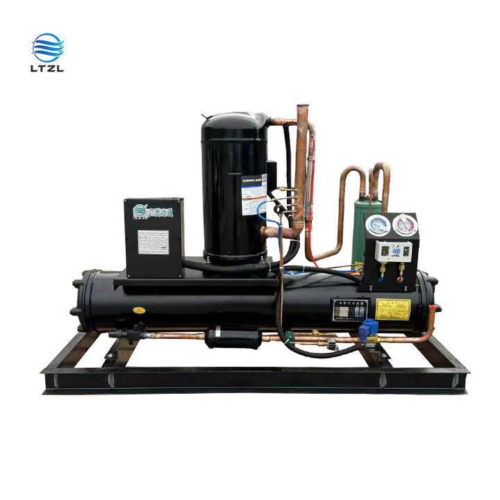 Water-cooled Condensing Unit Water Cooling Semi-hermetic Reciprocating ...