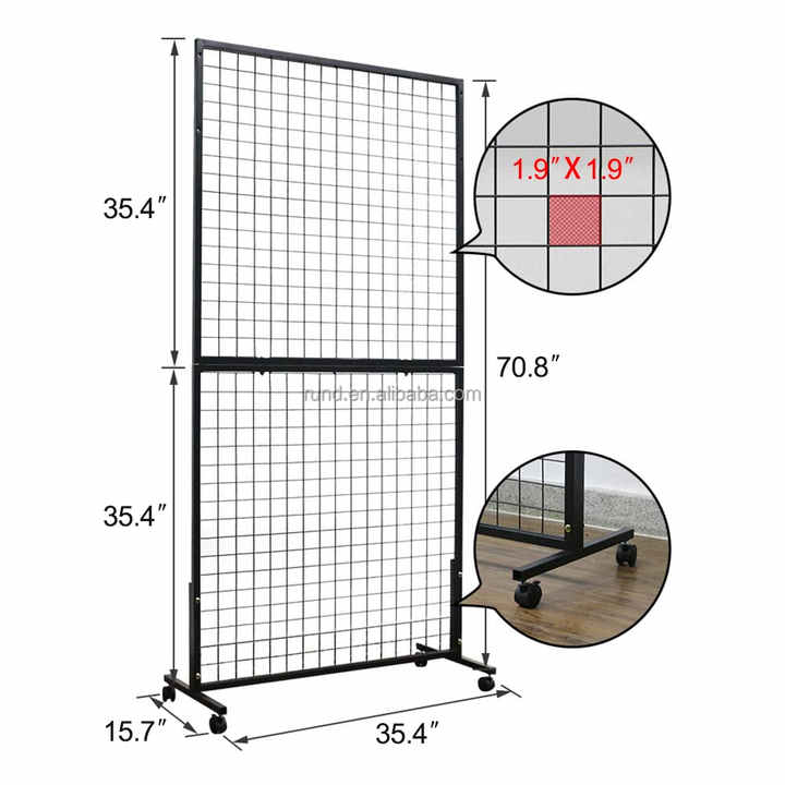 Two-double Gridwall Panels Tower by Runda - Heavy Duty Display