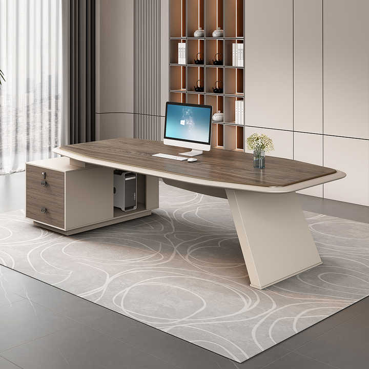 Modern Luxury Elegant Wooden Desk Workstation Table Office Furniture ...