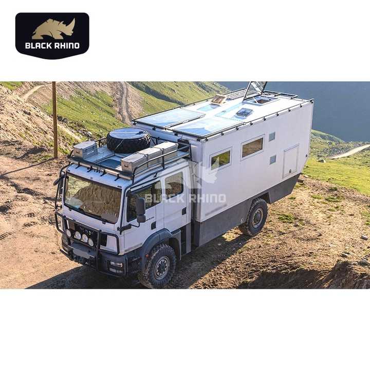 Self-sustainable Features Fiberglass 6x6 Offroad Camper