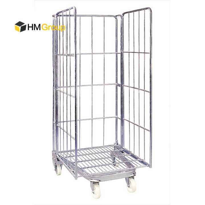Logistic Warehouse Tools Galvanized Wide Steel Metal Storage Wheeling ...