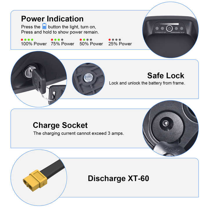 UPP Hailong Downtube Fat Bike Battery - 24v to 60v Options