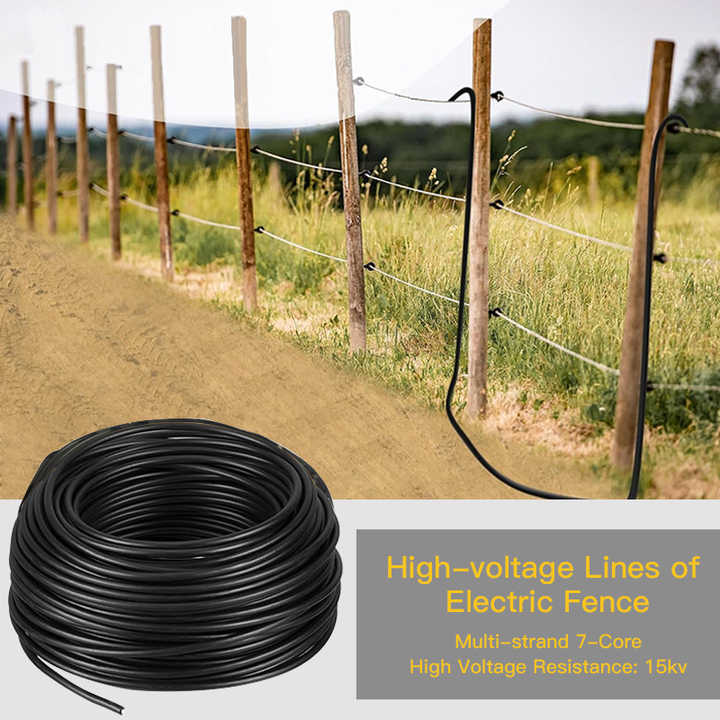 100m/50m Roll Pulse Electric Fence High Voltage Wire, Featuring Multi ...