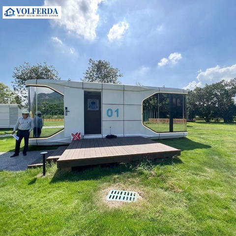 VOLFERDA E7 Space Capsule House Prefab Houses Set kitchen Cabinet ...