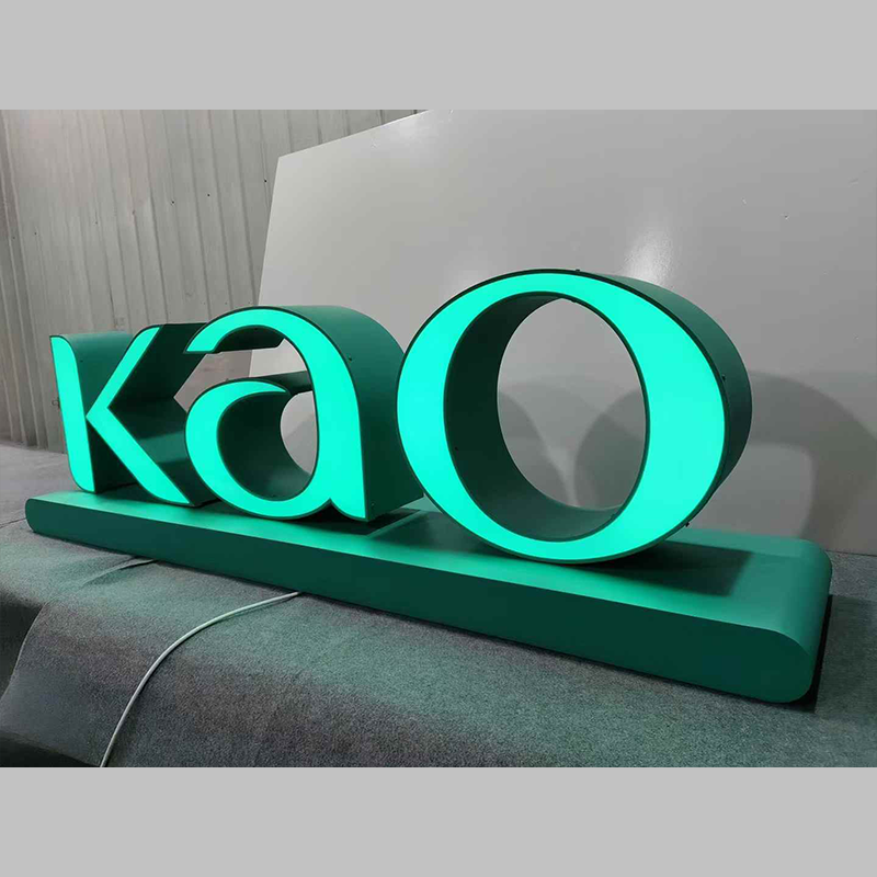 Business Company 3D Logo Custom LED Sign Board Stainless Steel Front ...