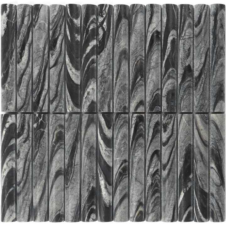 Modern Natural Fluted Marble Mosaic Limestone Stone Indoor Parquet for ...