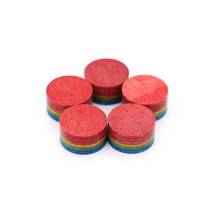 Hot Selling 14MM Multi-Layered Rainbow Pool Cue Tip for Billiards Cue ...