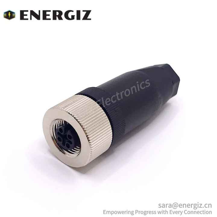 12mm Metric Female Cable Mount Connector M12 5 Pin Wireable Field ...