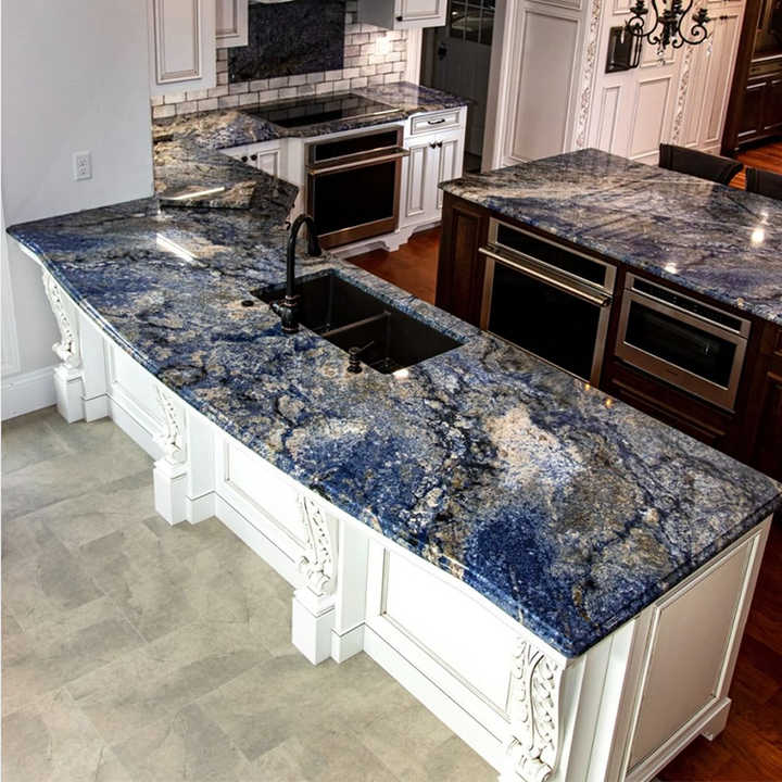 Luxury Blue Granite Slabs - Azul Bahia Countertop Price