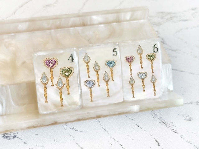 American Luxury Acrylic Mahjong Tile Set with American Artwork for ...