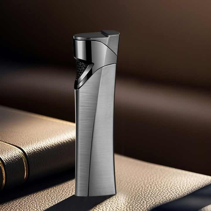 Custom Logo Cigarette Lighter Windproof Metal Refilled Gas Lighter ...
