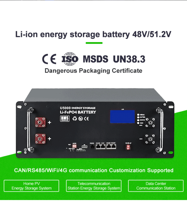 Rack Mount 48V Lifepo4 Battery Pack - 5kw to 10kw Capacity