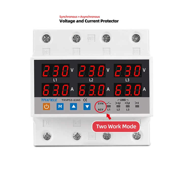 3 Phase Adjustable Voltage Sensitive Relay Voltmeter Protector ODM