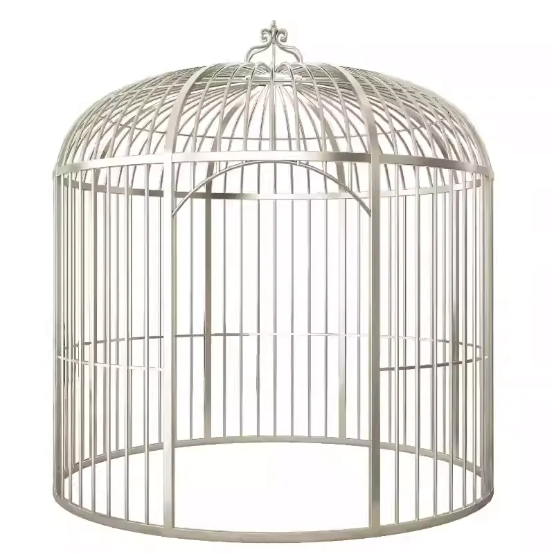 Large Outdoor Iron Bird Cage Stainless Steel Construction Customizable ...