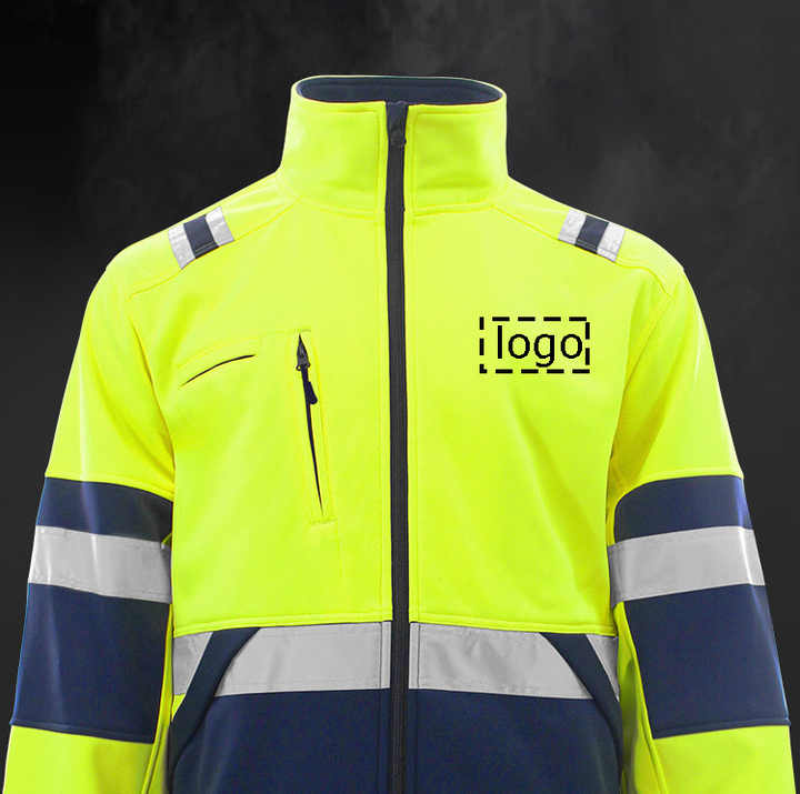 Hi Vis Safety Reflective Jacket Warning Hi-vis Safety Work Coat With ...