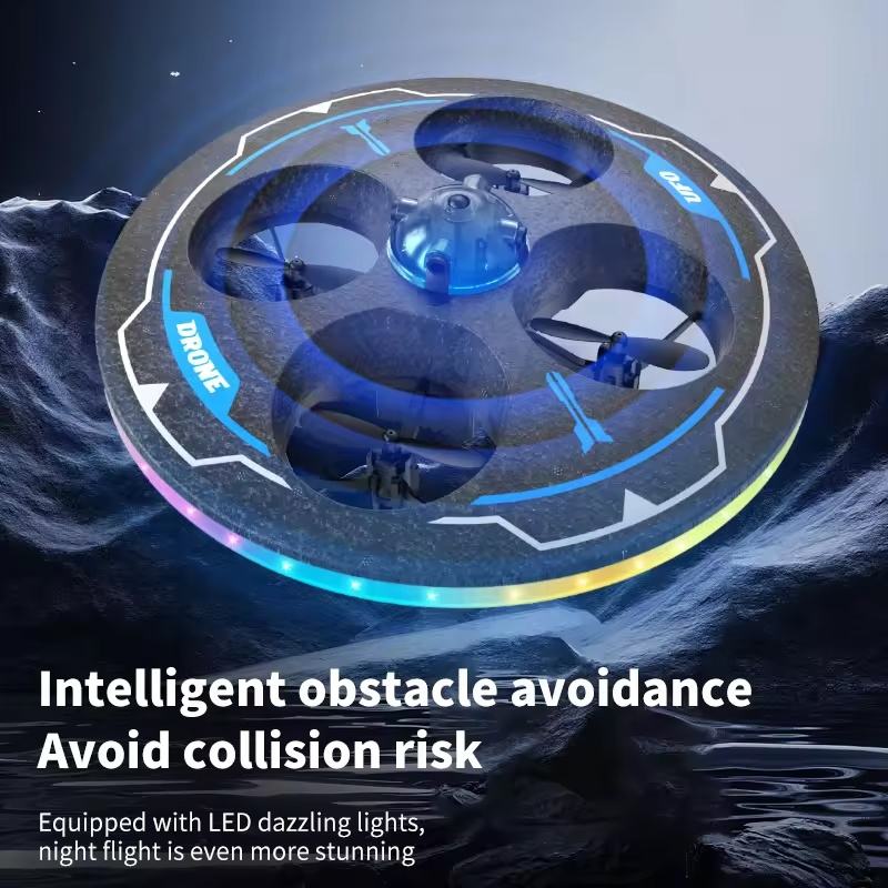 RC Foam UFO LED Drone with Obstacle Avoidance Gesture Control 360 ...