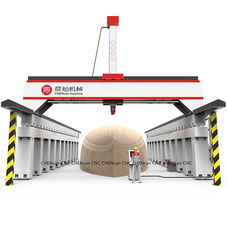 Large Format 5 Axis CNC Router Machine for Epoxy Board Wind Power Mold ...