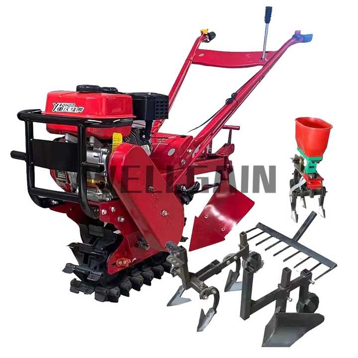 Gasoline Model Micro Power Rotary Land Tiller Cultivator Walking ...