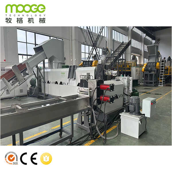 Double Stage Plastic Compactor Pelletizing Machine for PP PE Film ...