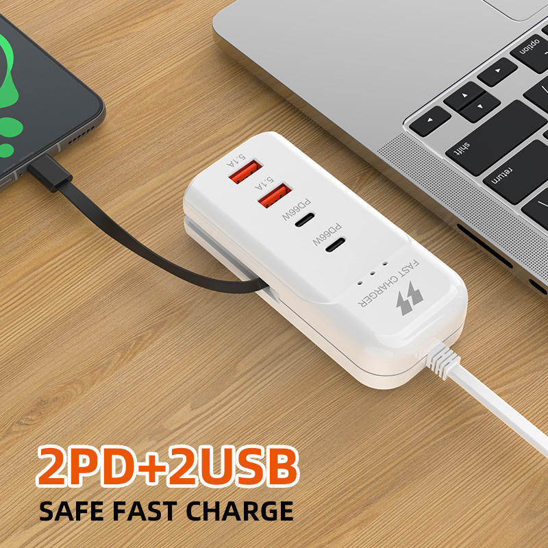 66W PD Port Ultra-fast Charging Stand Charger Anti-static Power Socket ...