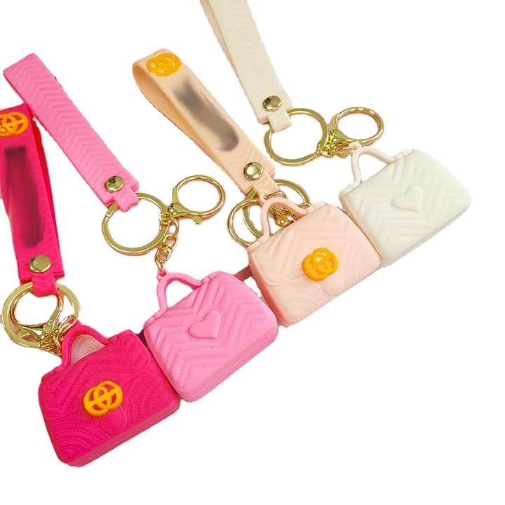 Wholesale Keychain Cute Cartoon 3D PVC Bag Designer Women Silicone Mini ...