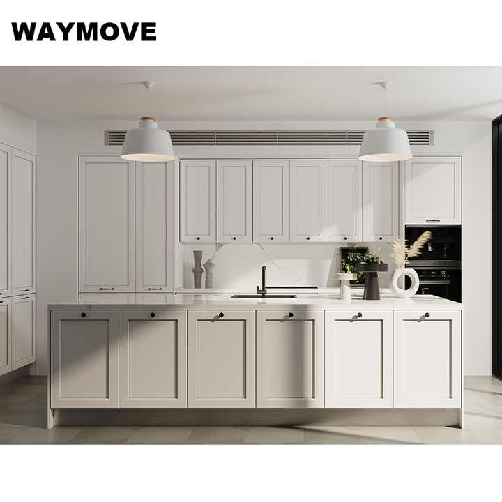 Modern Shaker Style Melamine Board Kitchen Cabinets Acrylic Marble ...