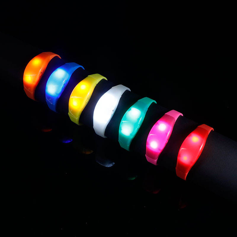 Music Control RGB Multi Color LED Silicone Bracelet Luminous Flashing ...