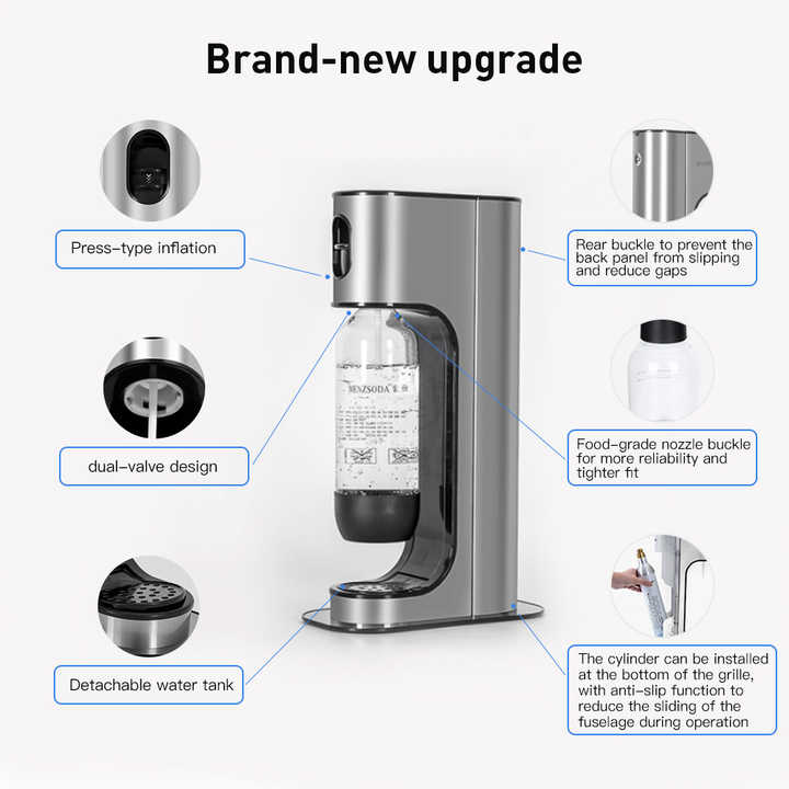 Low Price Manual Carbonated Water Maker Portable Design Sparkling Water ...