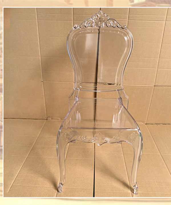 Contemporary Resin Acrylic Princess Chair - Stackable & Durable