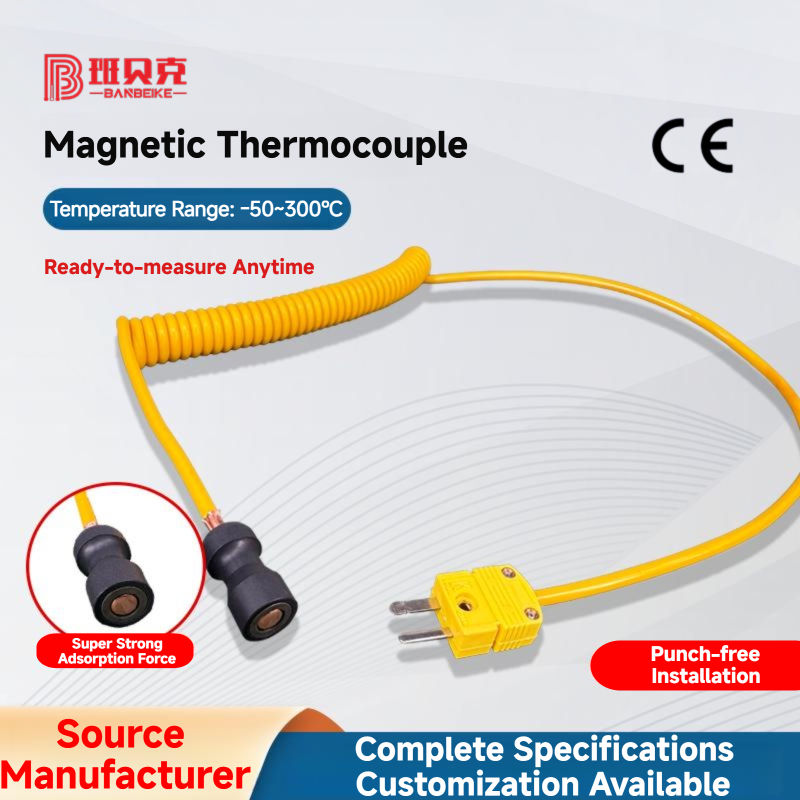 Magnetic Thermocouple K-type Temperature Sensor Punch-free Installation ...