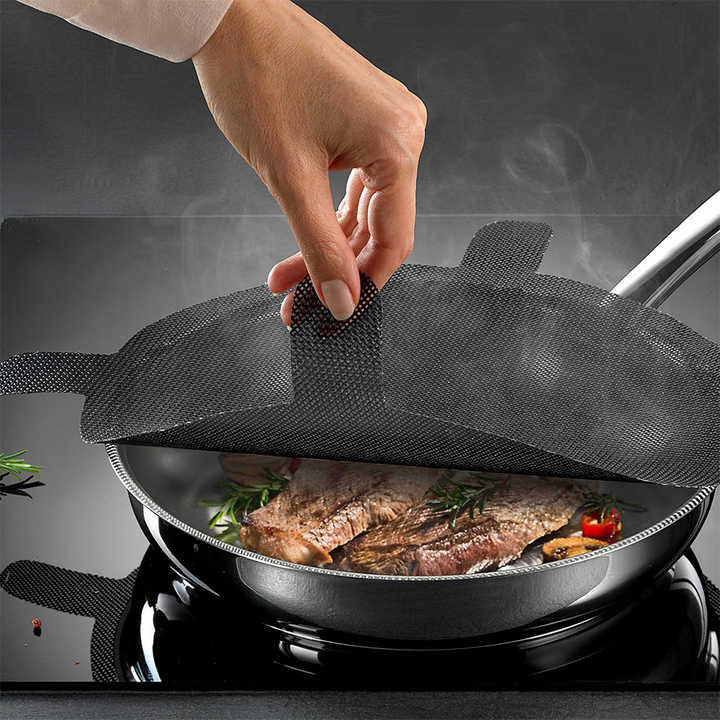 Reusable Pan Anti-Splash Screen - Easy to Clean & Durable