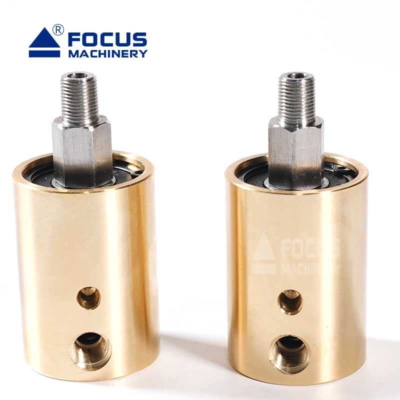 Threaded Connection Brass Rotary Joint Hydraulic Oil Air Water Rotating ...