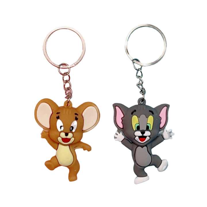 Wholesale 3D Cat Mouse Cartoon Key Chain Customized Anime Rubber ...