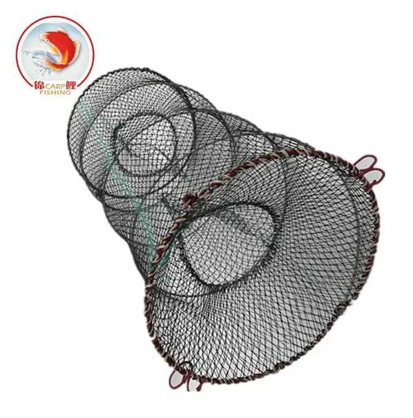 Crab Trap Bait Lobster Crawfish Shrimp Portable Folded Cylindrical Cast Net Collapsible ...