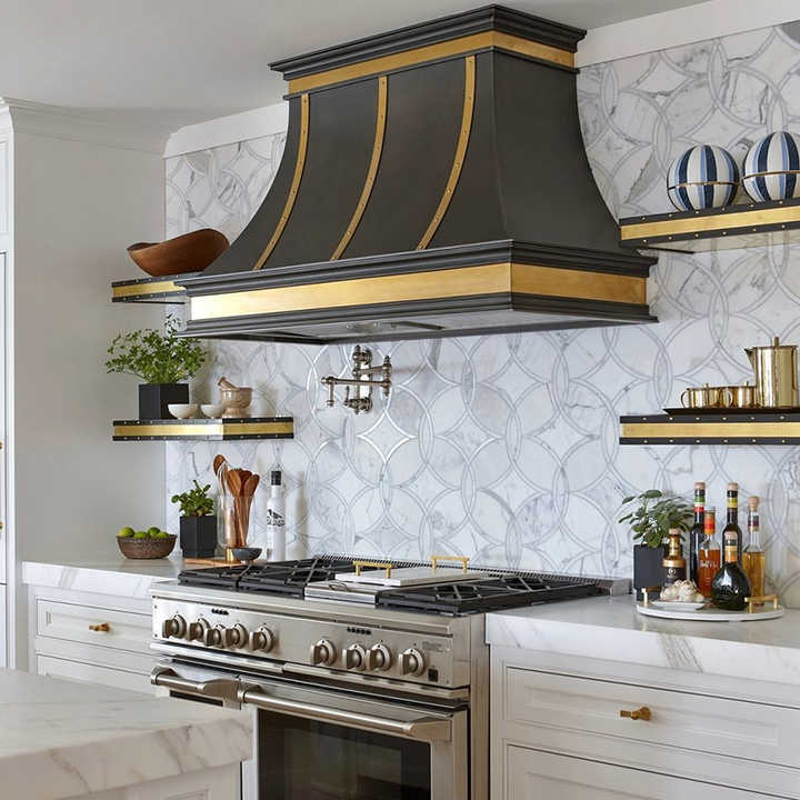 Luxury Stainless Steel Kitchen Range Hood - Wall Mounted, Smooth Finish ...