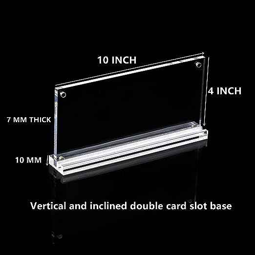Clear Acrylic Block Nameplate Double Sided Desk Name Plate Holder ...