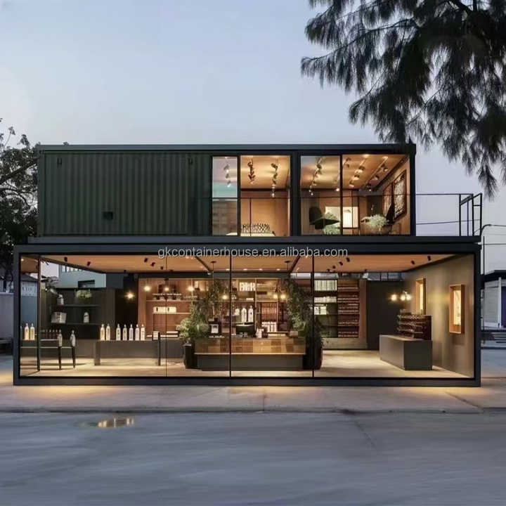 2 Story Restaurant Container With Deck And Stairs Container Cafe/Shop ...