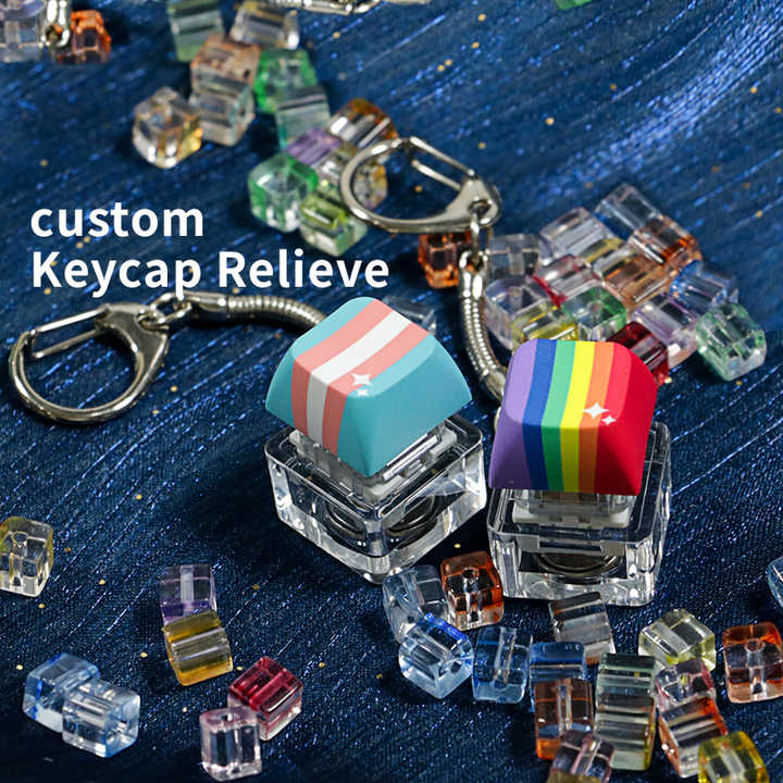 Custom Logo Keyboard Keychain - Stress Relief Fidget Toy
