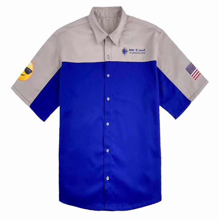 Personalized Work Shirt Uniform Heat Transfer Embroidered Workwear Add ...