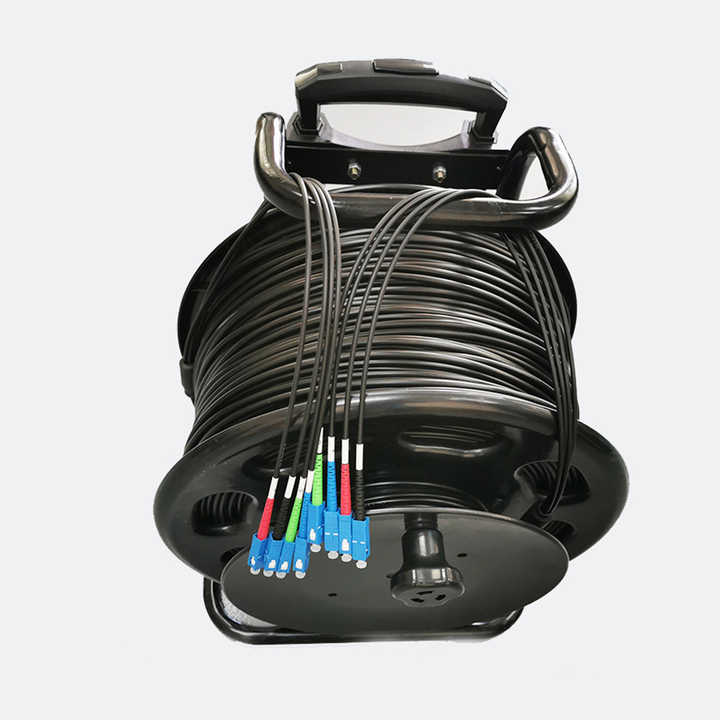 Portable Tactical Fiber Optic Cable Reel Drum 4G/WiFi Network Armored ...