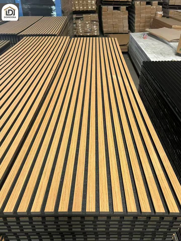 Acoustic Wood Wall Panel Slat Design Soundproof Panel for Commercial ...