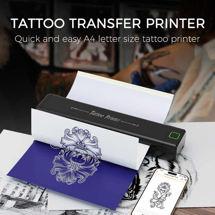 RYYES OEM 2000mAh Portable Thermal Wireless Tattoo Transfer Machine A4 ...
