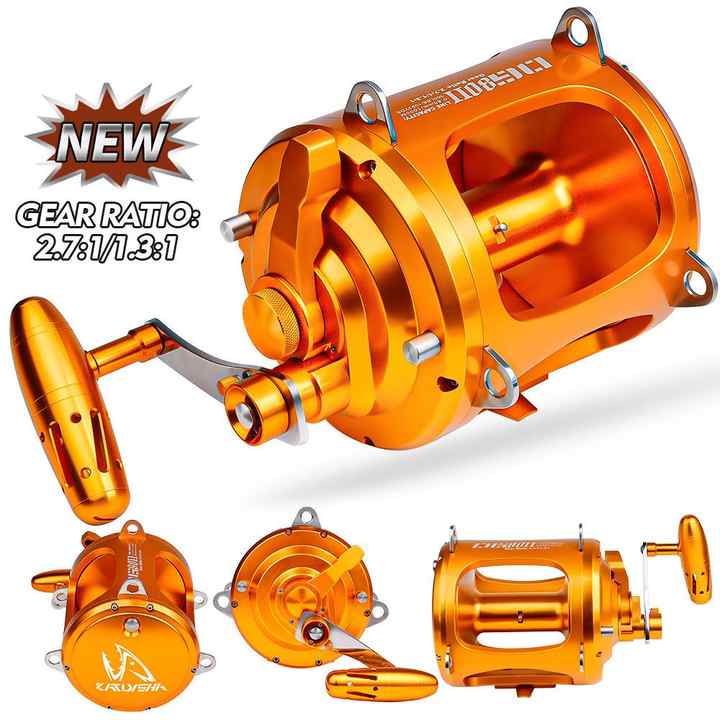All-metale Big Game Reel Two Speed Ocean Boat Fishing Jigging Reel 80w ...
