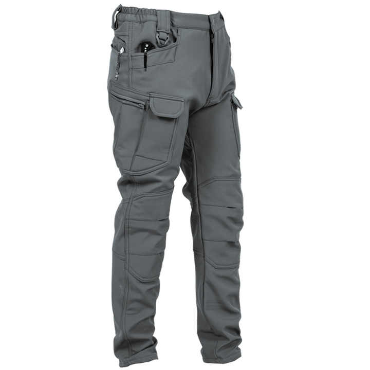 Men's Waterproof Softshell Tactical Sweatpants Fleece Work Trousers ...